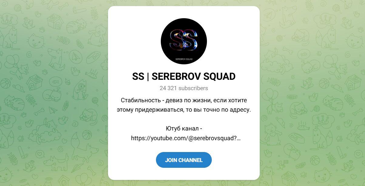Канал Telegram SS | SEREBROV SQUAD – отзывы о Евгении @serebrov_ev